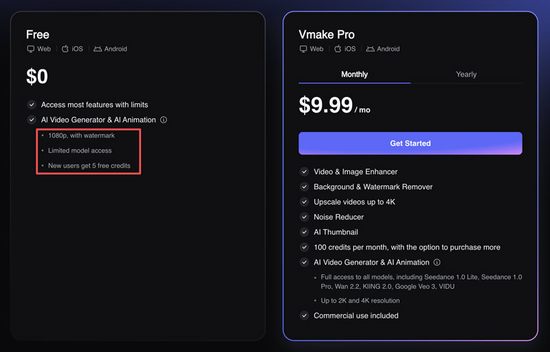 Vmake AI Video Enhancer recension: fördelar, nackdelar och omdöme